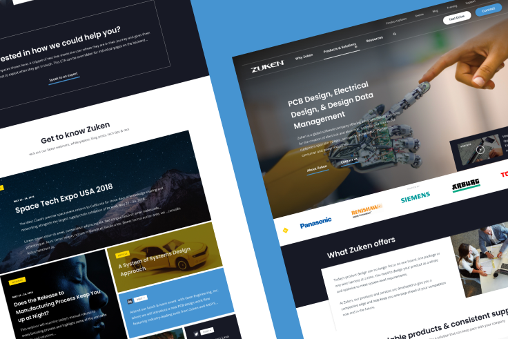 A multilingual site for Japanese B2B enterprise software company Zuken ...